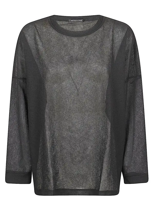 MIZUIRO Ind. Textured Crewneck Pullover