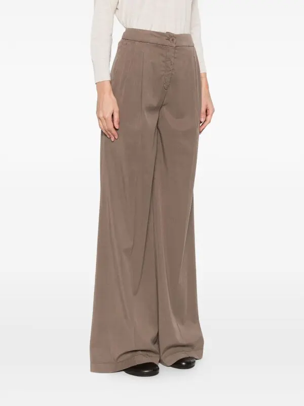 VIA MASINI 80 Linen Blend Wide Leg Trousers