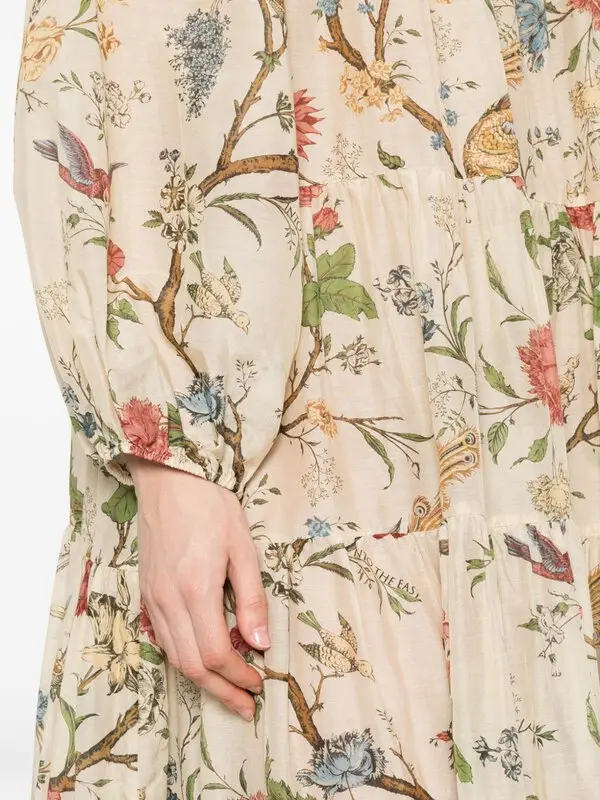 INTO THE EAST Printed Cotton Maxi Dress