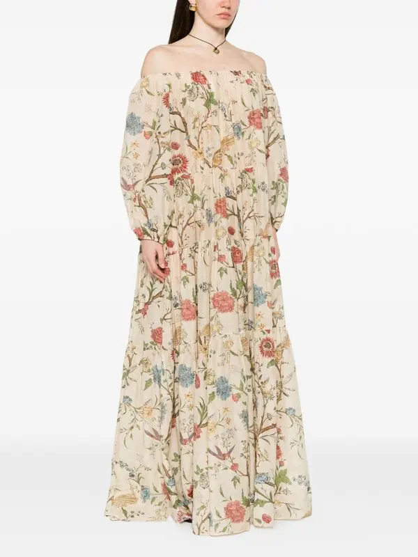 INTO THE EAST Printed Cotton Maxi Dress