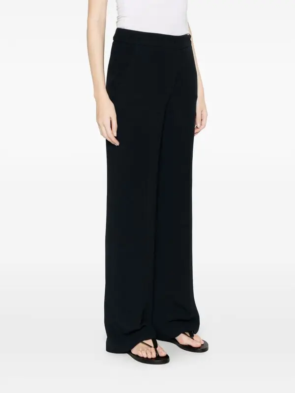 VIA MASINI 80 Cady Wide Leg Trousers - Blu