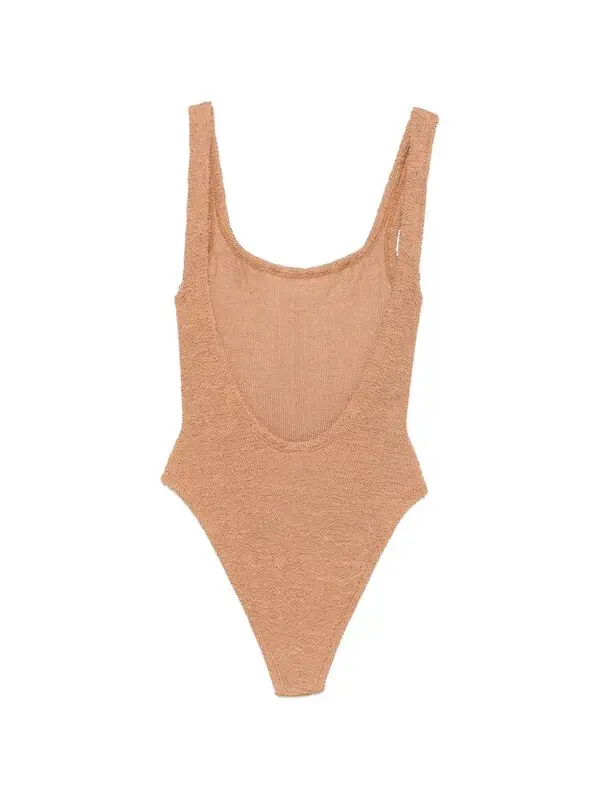 HUNZA Square Neck High-cut Swimsuit