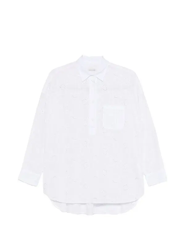 ARCHIVIO '67 Laced Cotton Shirt - Clear Blue