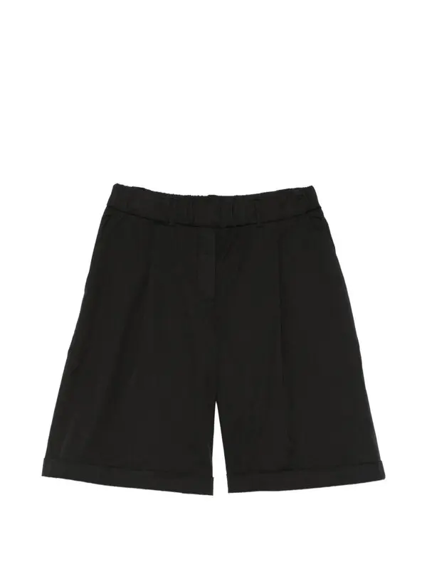 VIA MASINI 80 Cotton Bermuda Shorts - Nero