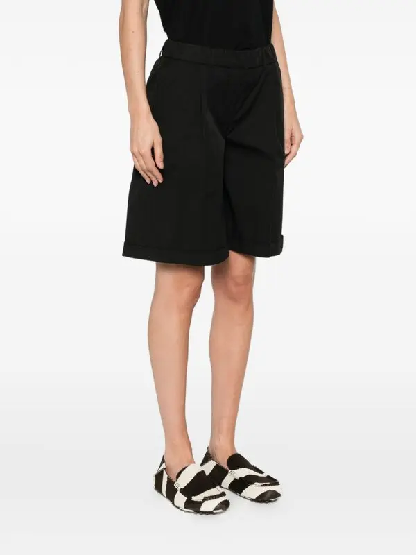VIA MASINI 80 Cotton Bermuda Shorts - Nero