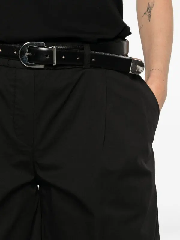VIA MASINI 80 Cotton Bermuda Shorts - Nero