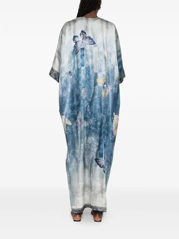 PIERRE-LOUIS MASCIA Printed Silk Dress - Azzurro
