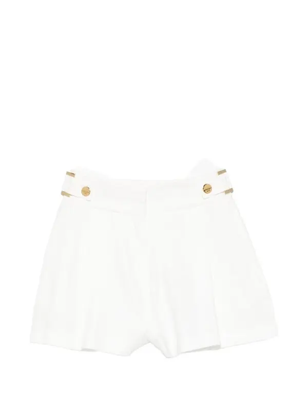 Elisabetta Franchi Linen Blend Shorts - Ivory