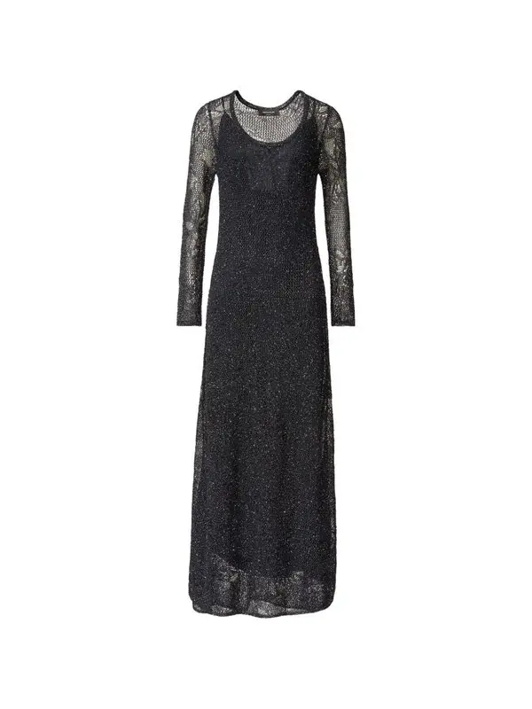 Fabiana Filippi Lace Long Sleeve Maxi Dress