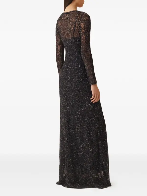 Fabiana Filippi Lace Long Sleeve Maxi Dress