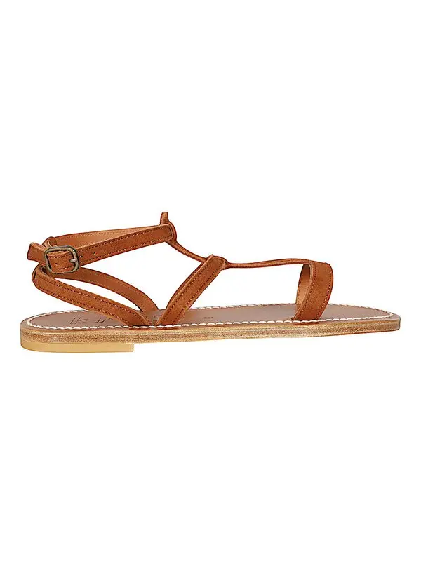 K.JACQUES St. Tropez Leather Sandals - Brown
