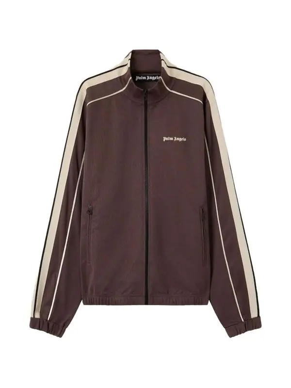 Palm Angels Logo Print Track Top - Marrone