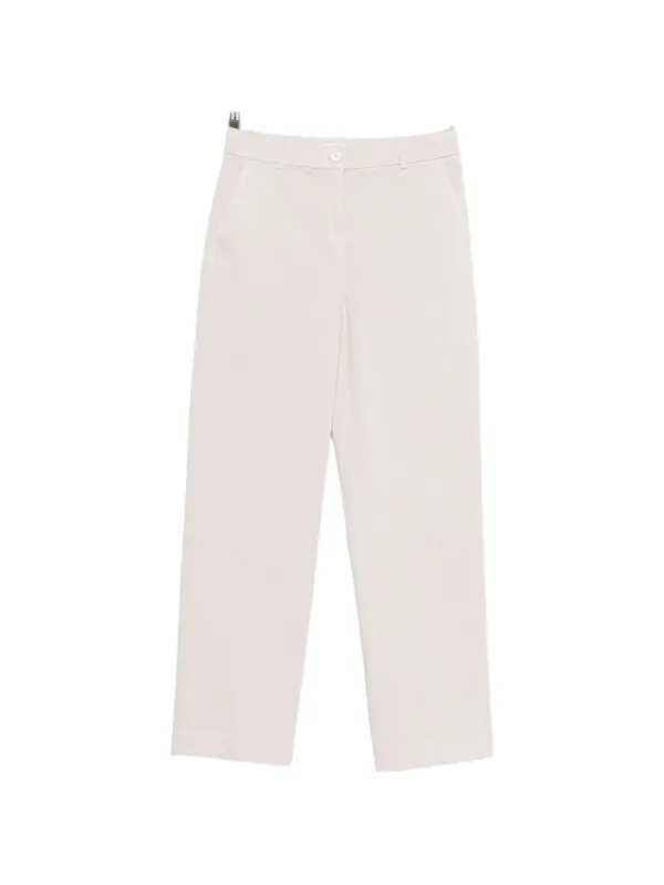 VIA MASINI 80 Cotton Straight Leg Trousers