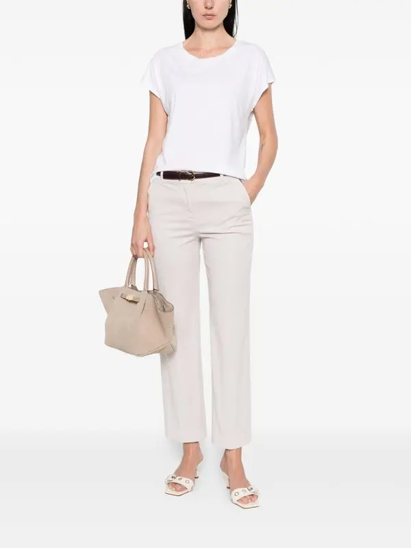 VIA MASINI 80 Cotton Straight Leg Trousers