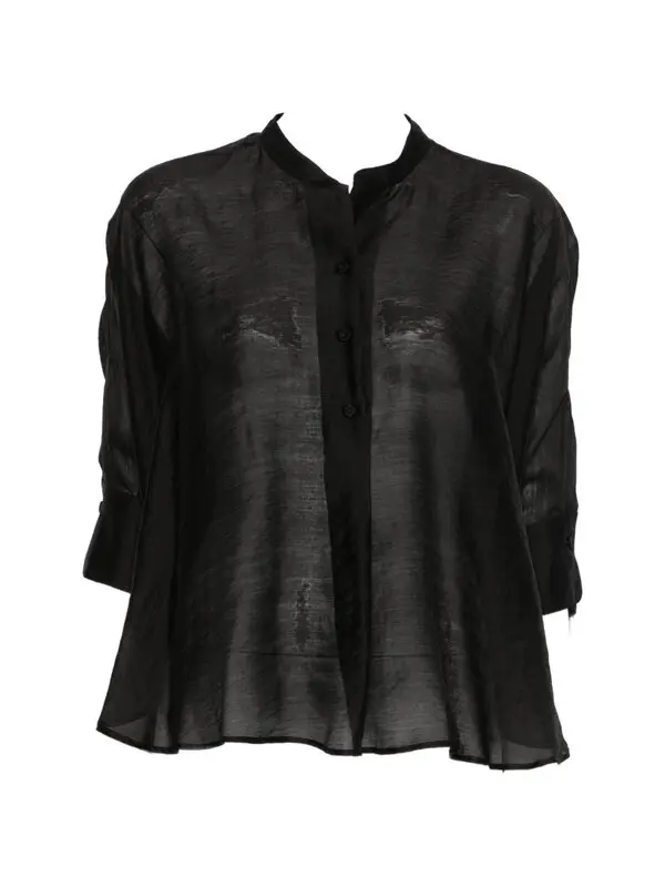 TRAME AUREE Long Sleeves Blouse - Black