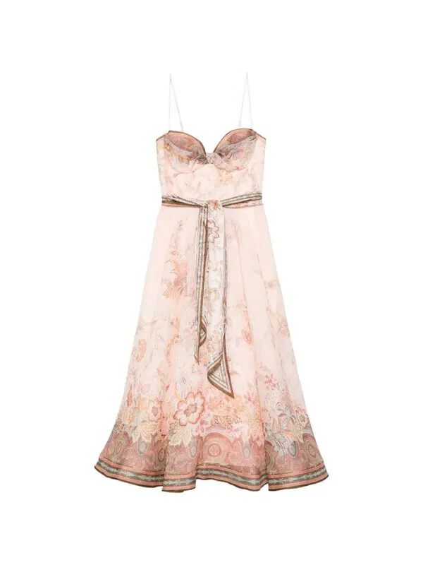 Zimmermann Alchemy Midi Dress - Rosa