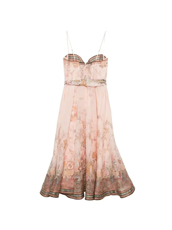 Zimmermann Alchemy Midi Dress - Rosa