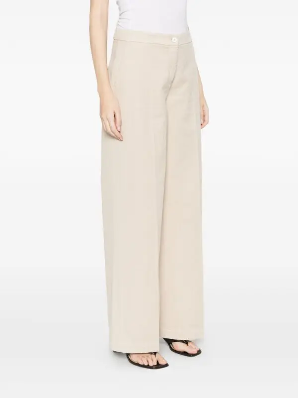 VIA MASINI 80 Cotton Wide Leg Trousers