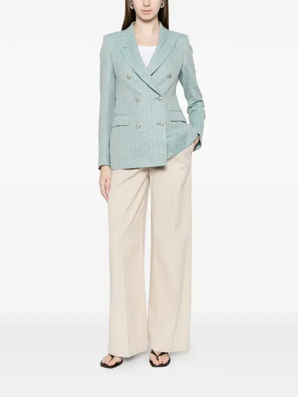 VIA MASINI 80 Cotton Wide Leg Trousers