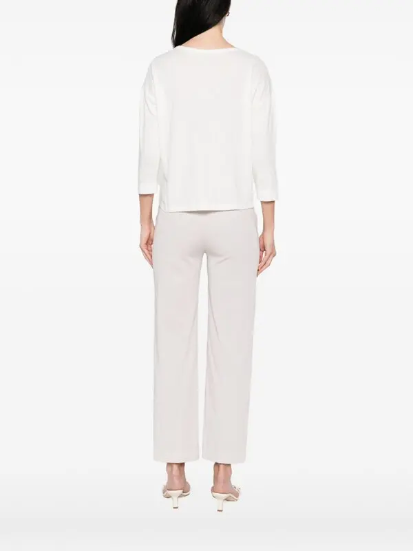 BASE Linen Crewneck Sweater - Bianco