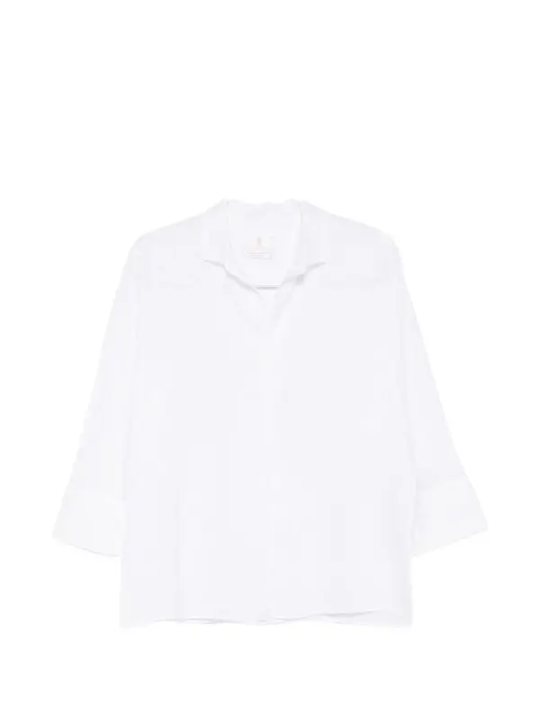 TRAME AUREE Linen Blouse - White