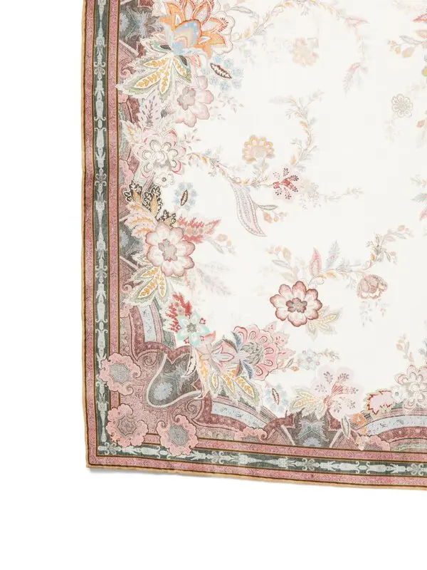 Zimmermann Printed Silk Foulard - Crema