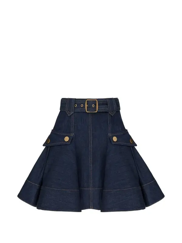 Zimmermann Denim Cargo Mini Skirt