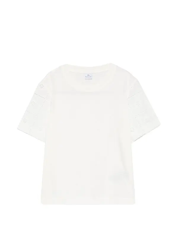 Paul Smith Cotton T-shirt With Embroidered Sleeves - White