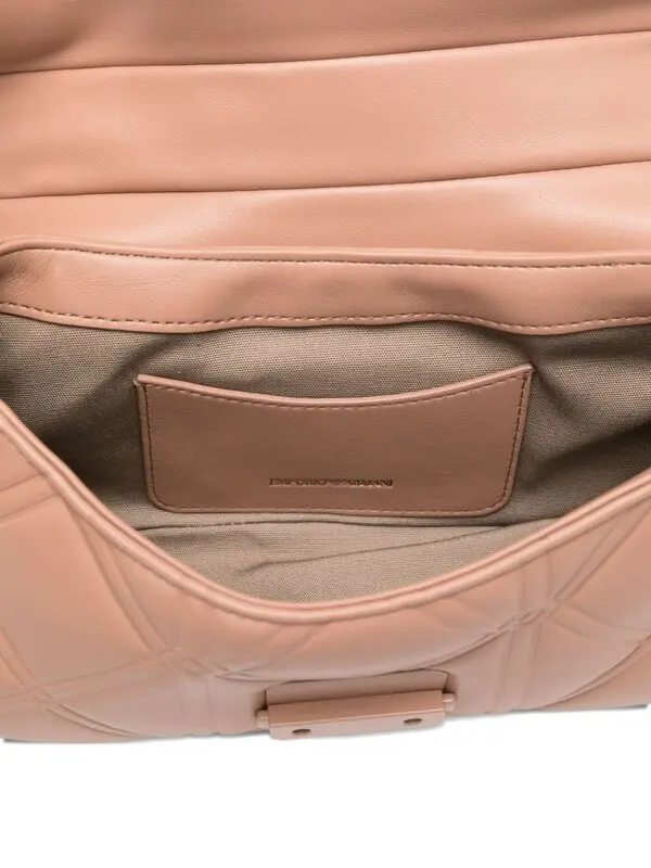 Emporio Armani Quilted Leather Shoulder Bag - Beige