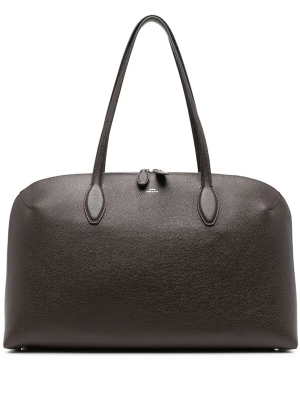 TOTEME Leather Tote Bag - Marrone
