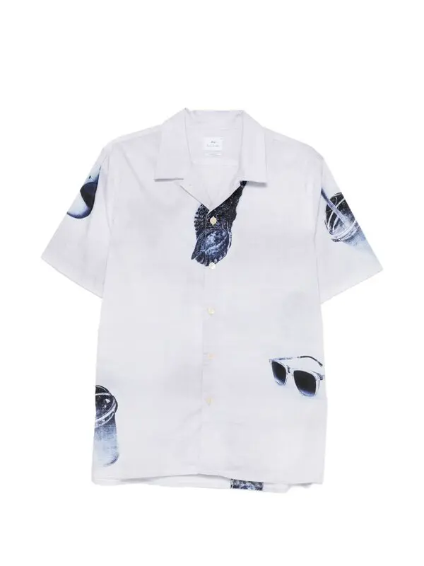 Paul Smith Sunbleached Snaps Cotton Shirt