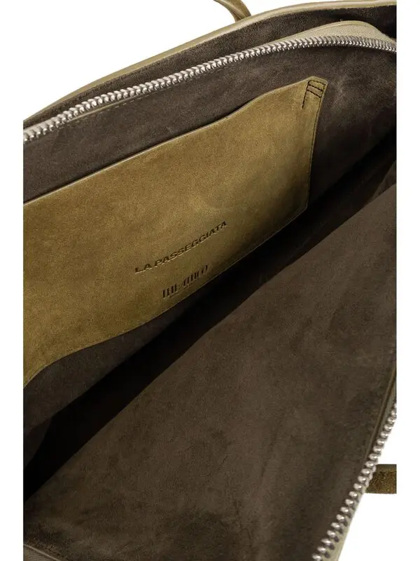Attico La Passeggiata Leather Shoulder Bag