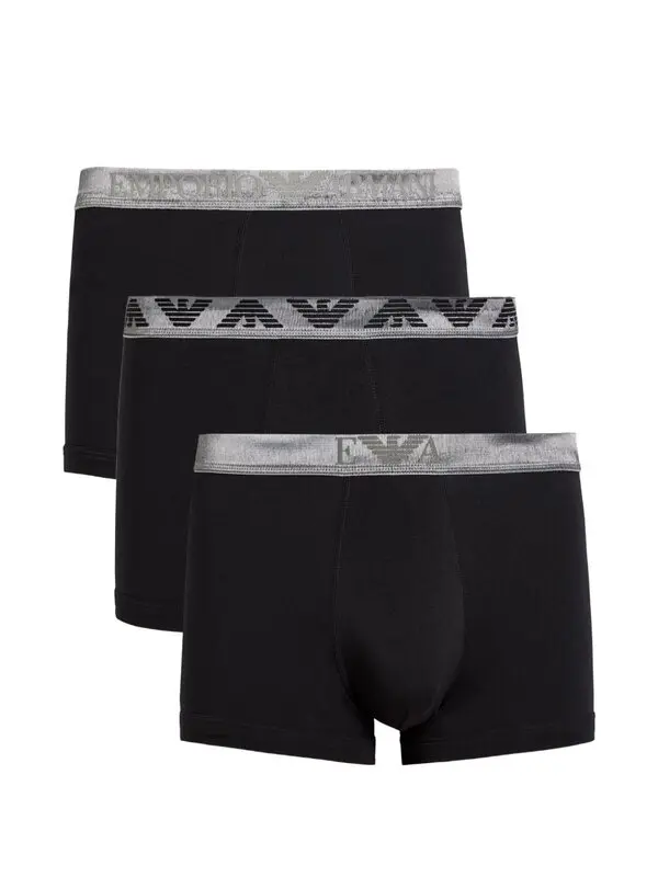 Emporio Armani Logo Trunk 3 Pack - Nero
