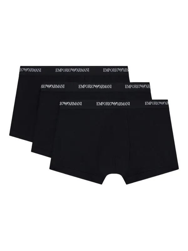 Emporio Armani Logo Trunk 3pack - Nero