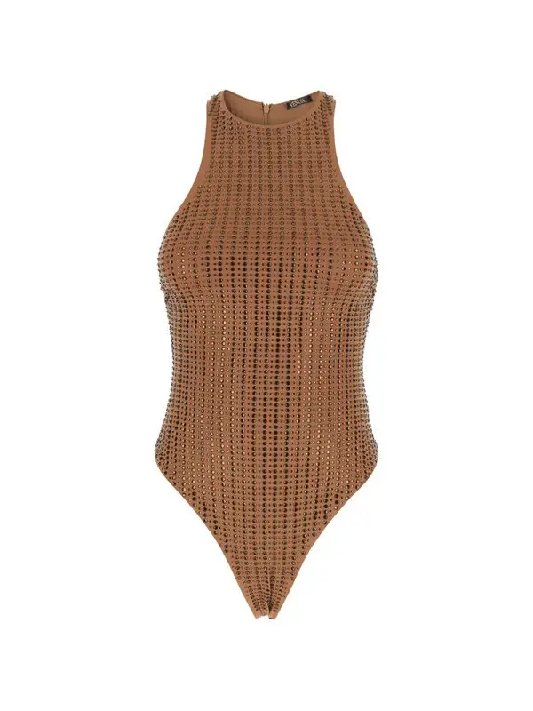 VENUJA Embellished One Piece Swimsuit - Marrone Chiaro