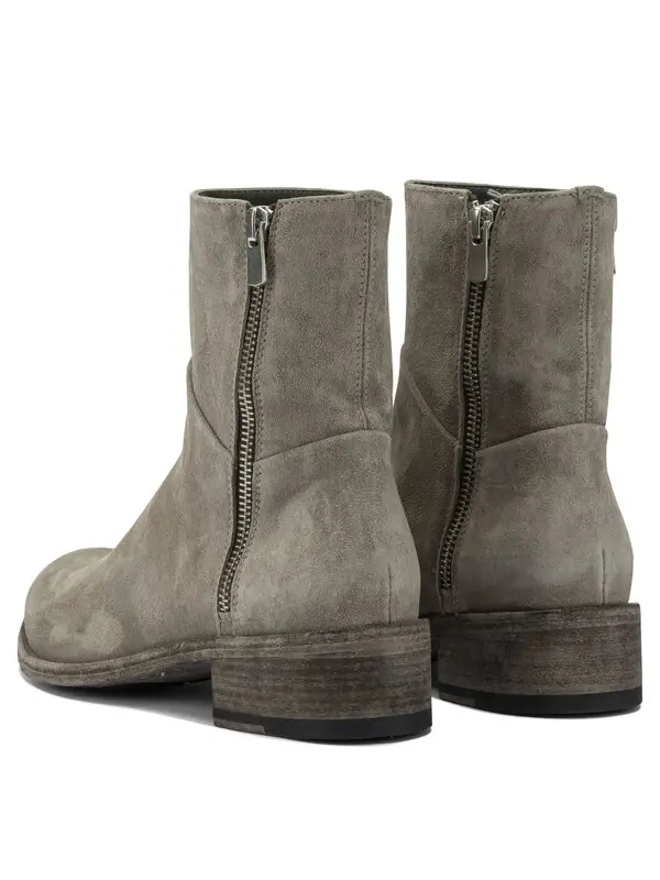 Officine Creative Suede Zip-up Ankle Boots - Beige