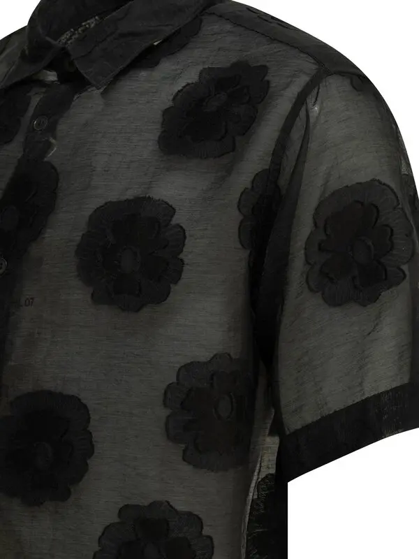 NN.07 Freddy Short Sleeve Floral Jacquard Shirt