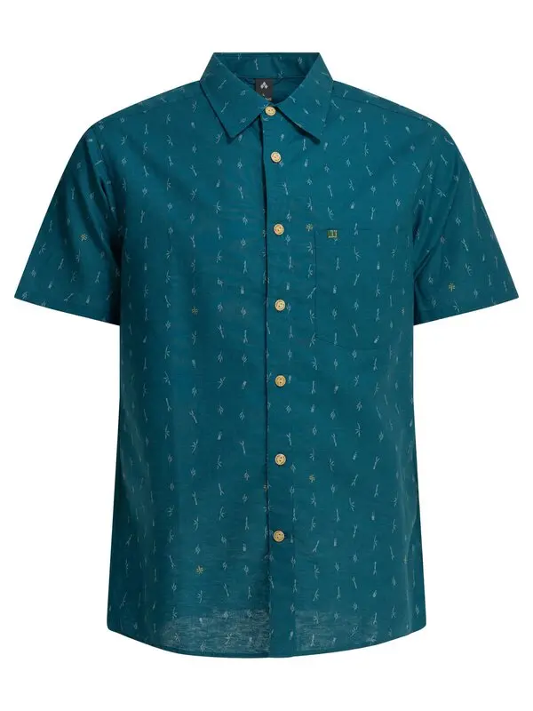 MONTBELL Cotton Bamboo Blend Printed Shirt - Blue