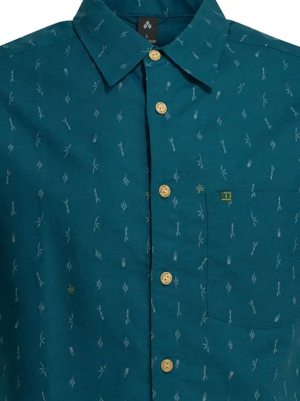 MONTBELL Cotton Bamboo Blend Printed Shirt - Blue