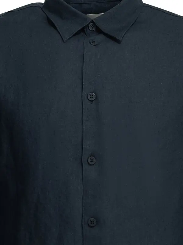 NN.07 Enzo Linen Shirt - Blue