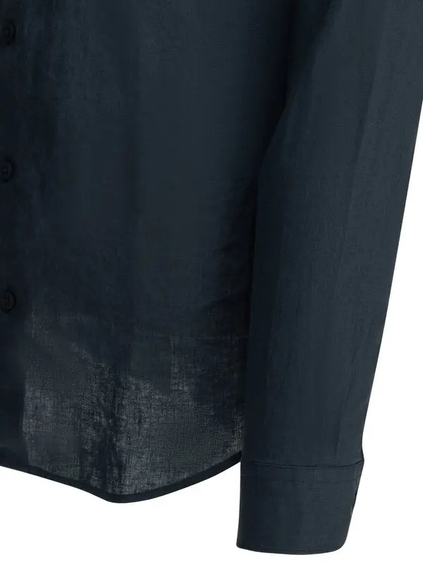 NN.07 Enzo Linen Shirt - Blue