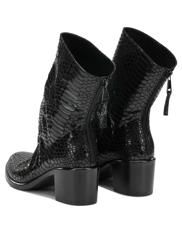 STRATEGIA Leather Ankle Boots