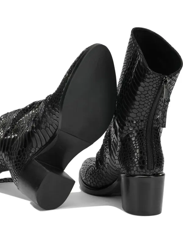 STRATEGIA Leather Ankle Boots