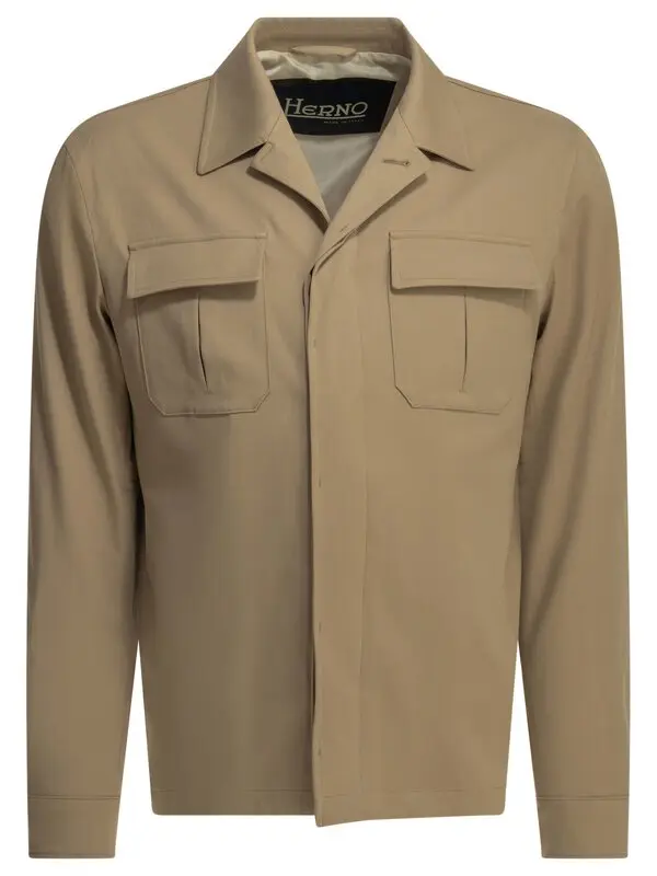 Herno Cotton Overshirt Jacket - Beige