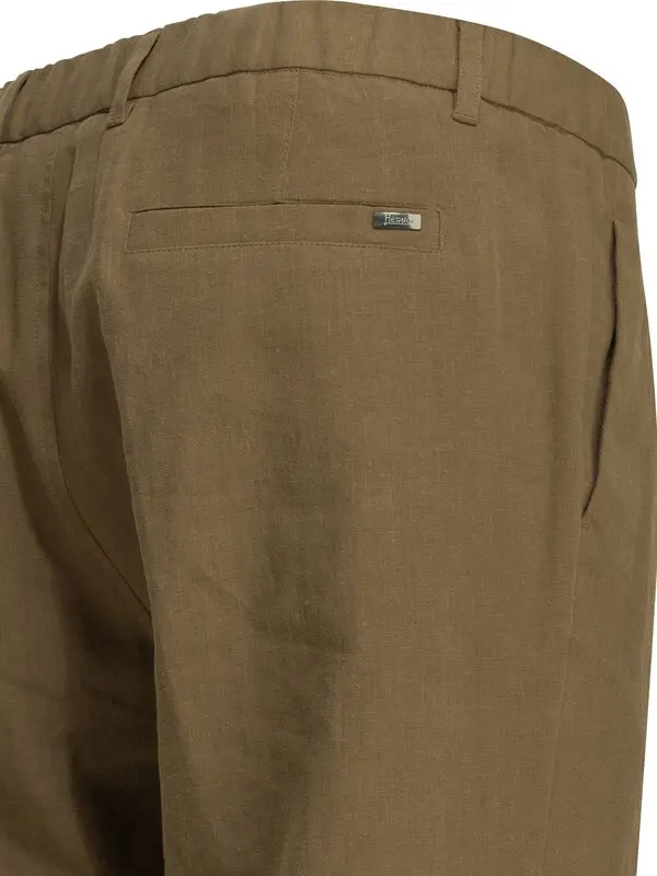 Herno Linen Blend Casual Pants