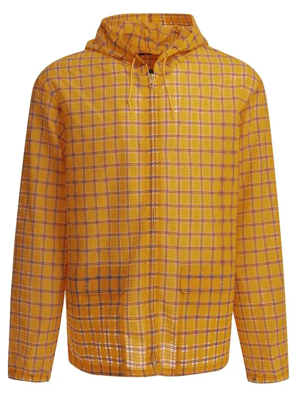 BEAMS Swing' Plaid Lightweight Jacket - Orange