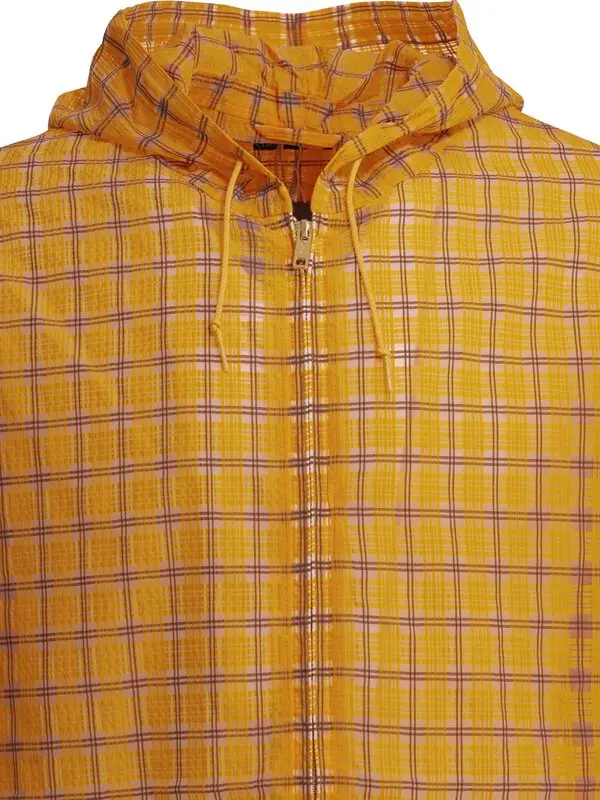 BEAMS Swing' Plaid Lightweight Jacket - Orange