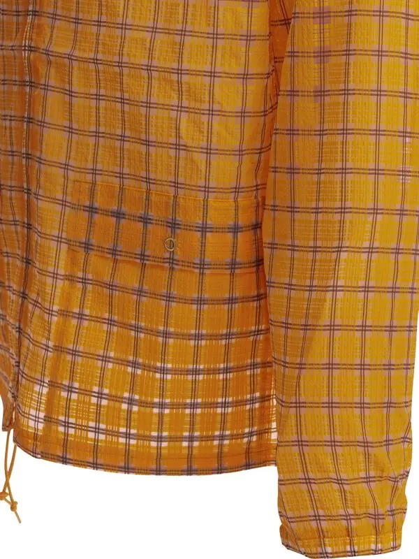 BEAMS Swing' Plaid Lightweight Jacket - Orange