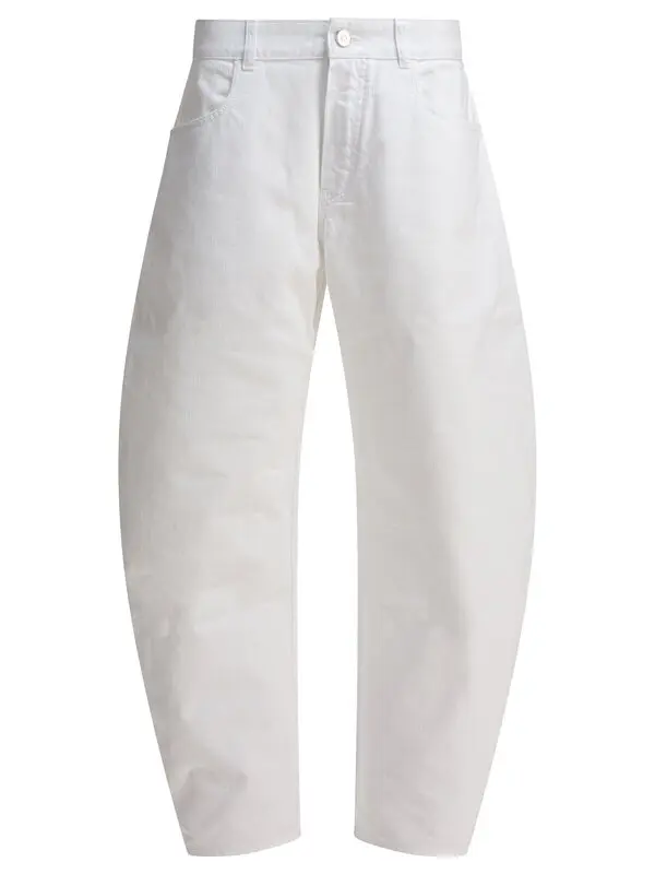 Alaïa Wide Leg Jeans - White