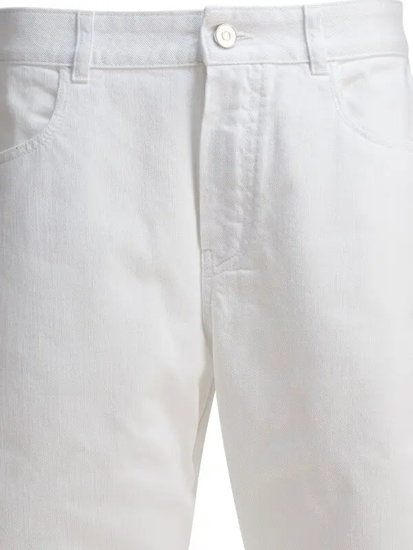 Alaïa Wide Leg Jeans - White